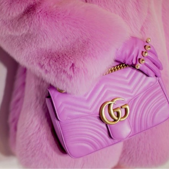 Gucci | Bags | Gucci Lavender Leather Shoulder Bag | Poshmark